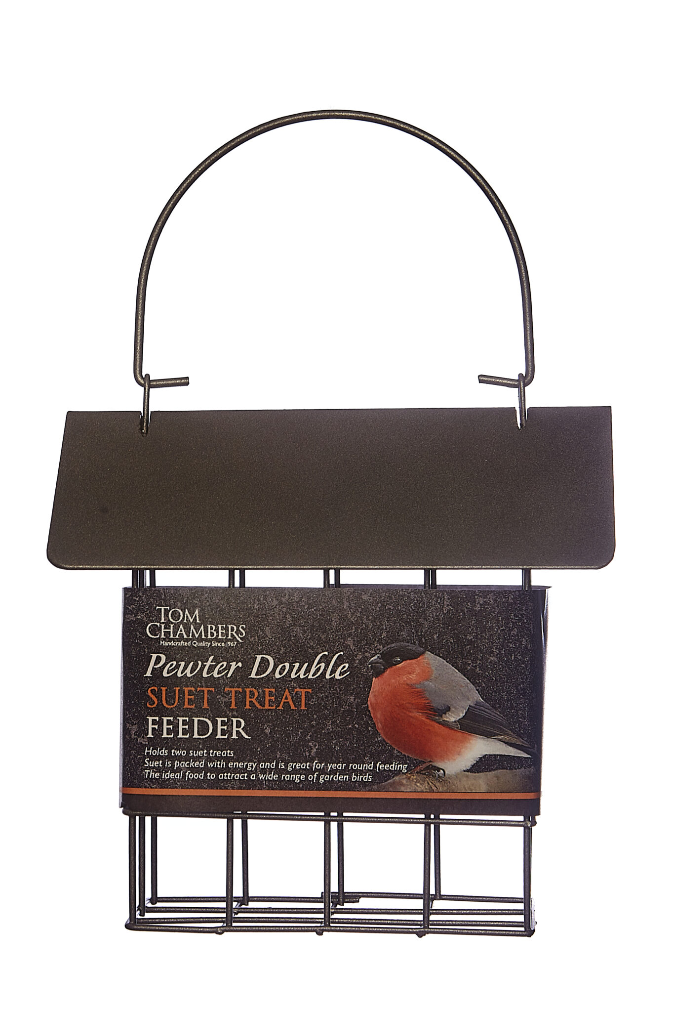 Pewter Double Suet Square Feeder Tom Chambers - Eyebrook Wild Bird Feeds